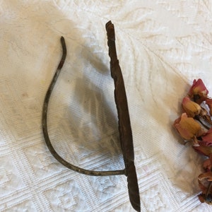 Vintage Wrought Iron Receipt Hook. Vintage Office Wall Receipt Hook ...