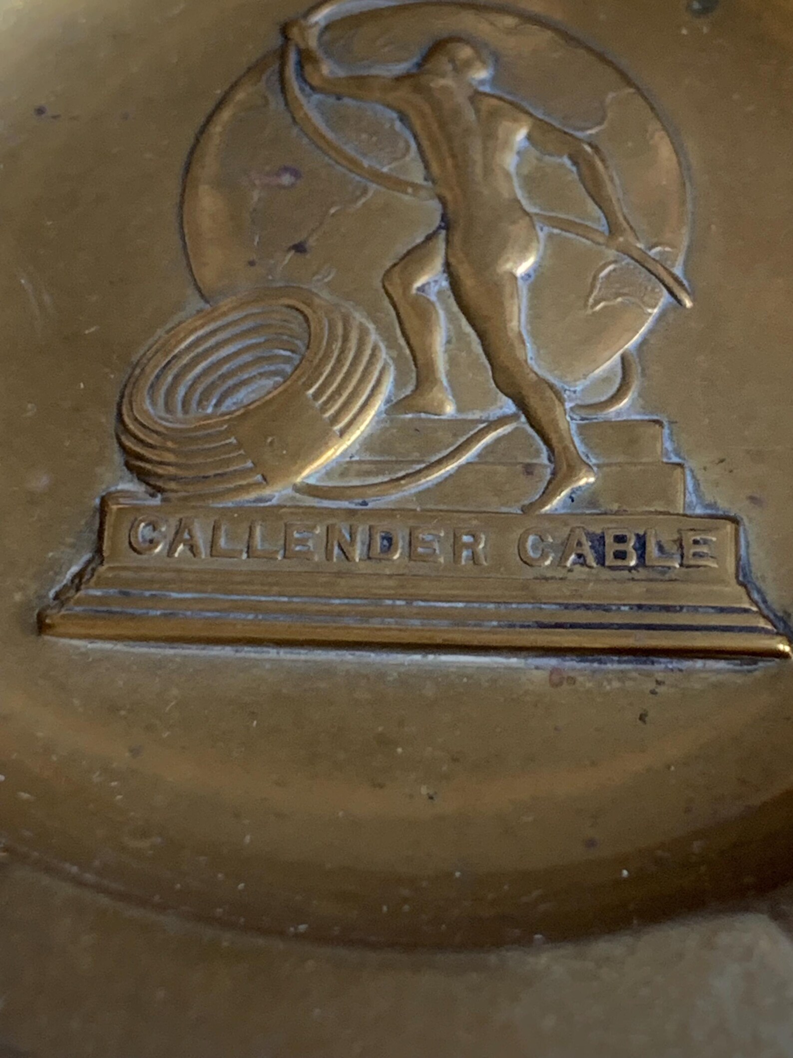 Vintage Callender Cable Brass Ashtray. Scalloped Edge With Embossed ...