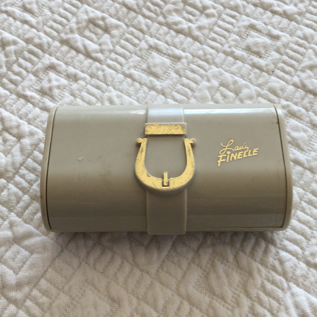 Vintage Lady Finelle Lipstick Case. Strap and Buckle Design Flip Open ...