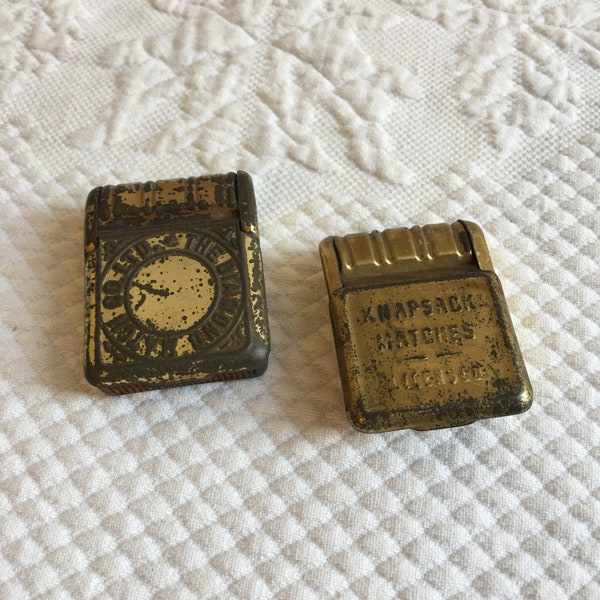 Antique Diamond Match Box Tin - Etsy