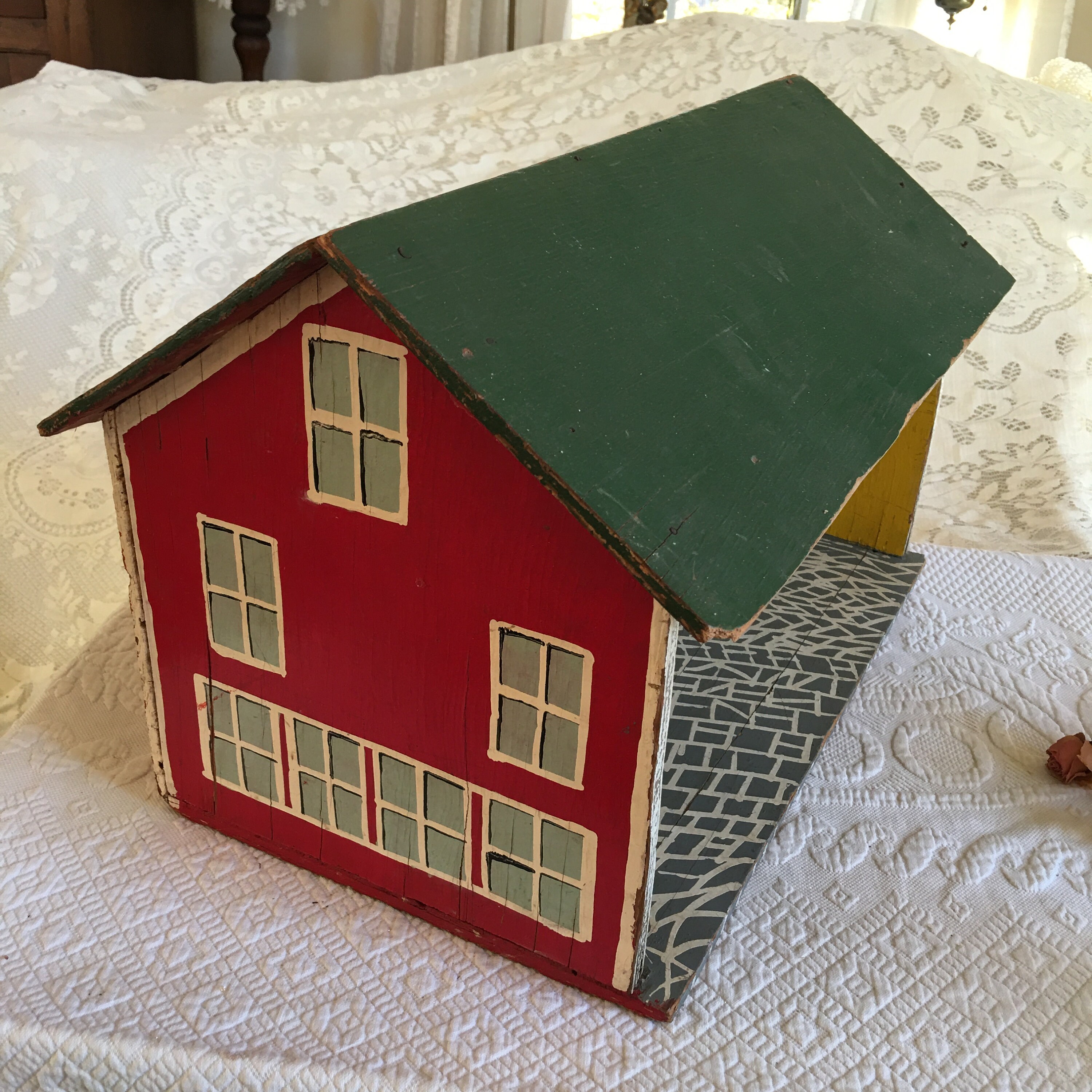 Vintage Wooden Barn for Active Play With Animals. Open Wood Barn Box ...