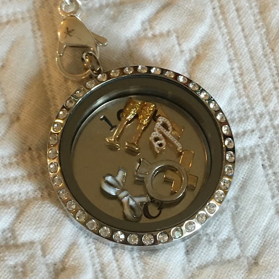 Silver Tone Large Magnetic Themed Locket on Multi Layer Chain. | Etsy