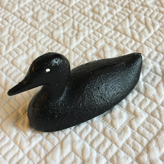 Vintage Cast Iron Duck Paperweight. Small Mallard Duck in - Etsy