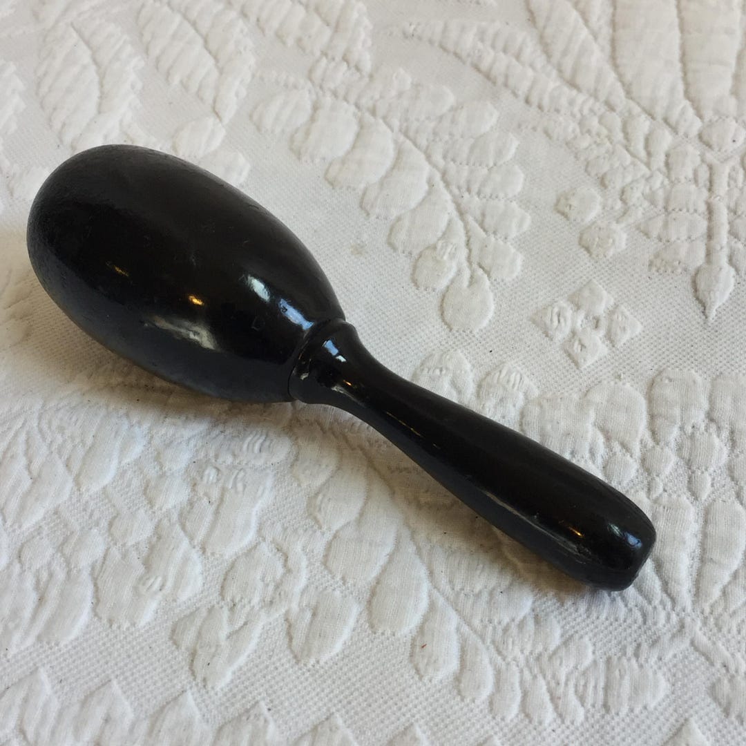 Vintage Black Darning Egg With Handle. for Darning Socks or for Sewing ...