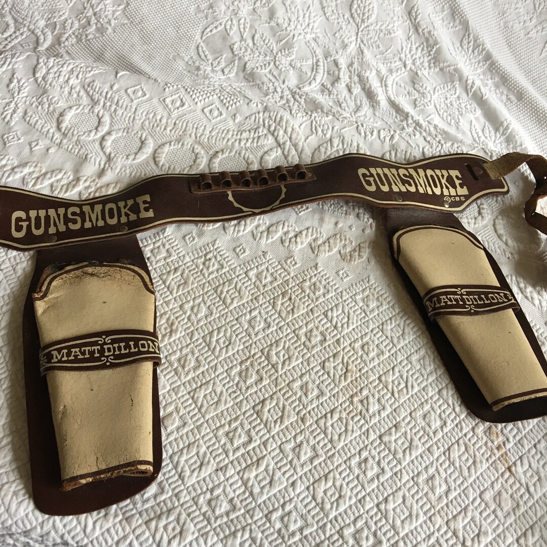 Vintage Gunsmoke Matt Dillon CBS Double Holster Cowboy Gear for Western ...
