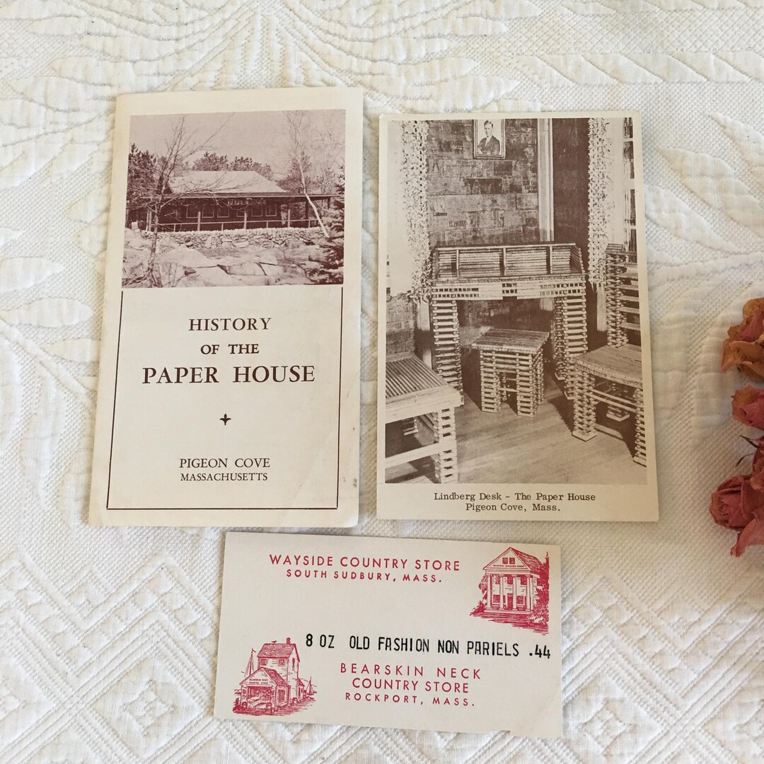 Vintage Paper House, Pigeon Cove, Mass Brochure, or Post Card From ...