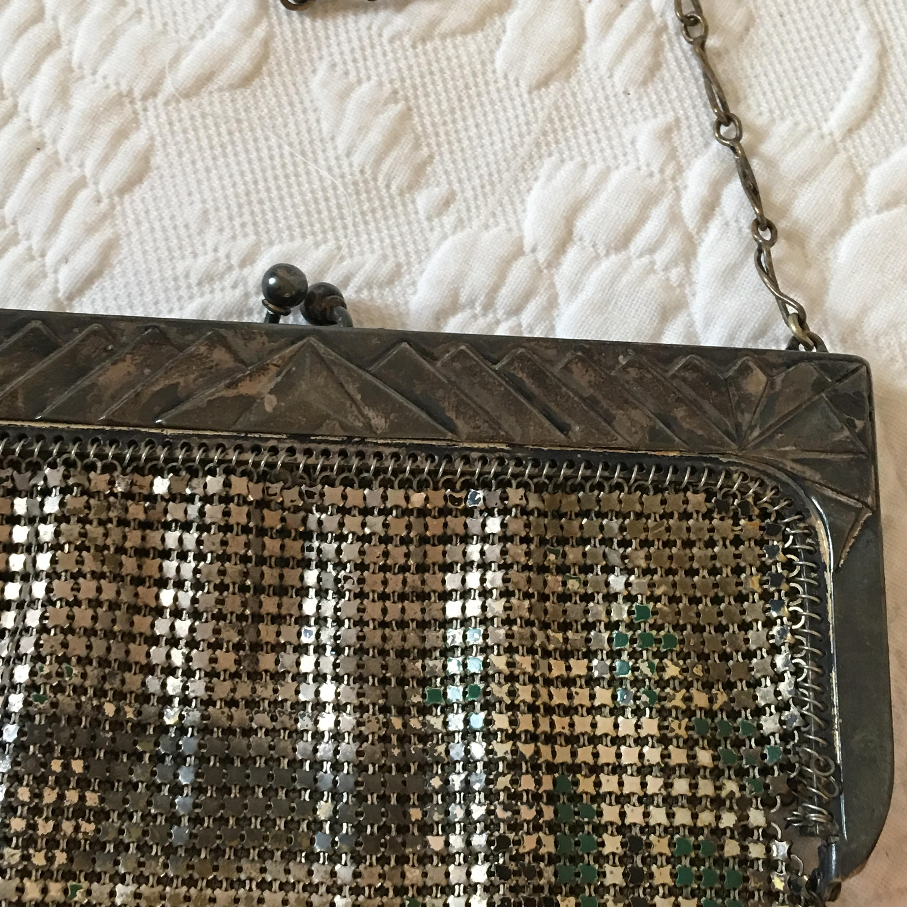 Antique Victorian Art Deco Designed Metal Mesh Purse. South Western ...