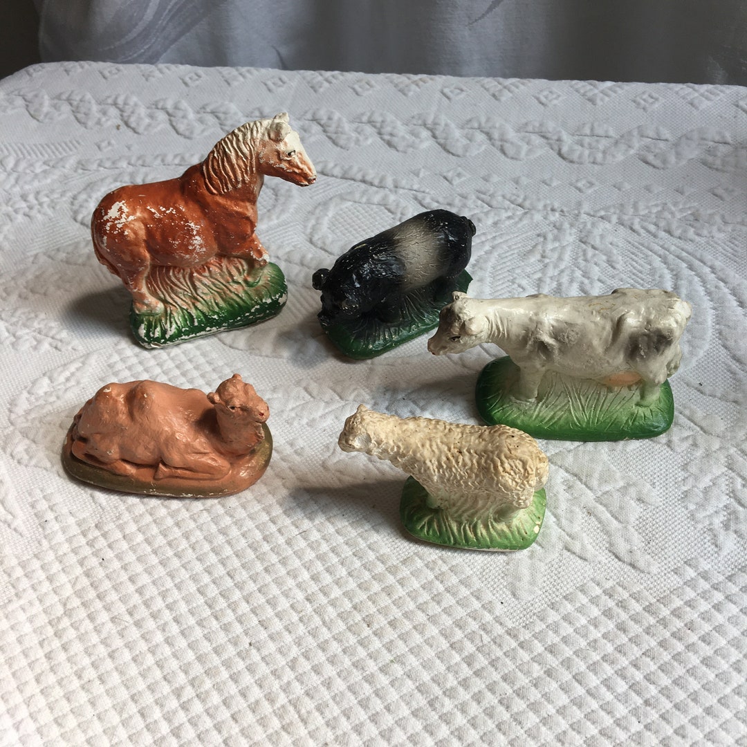 Vintage Chalkware Animals. Choose Horse Cow Camel Sheep or - Etsy