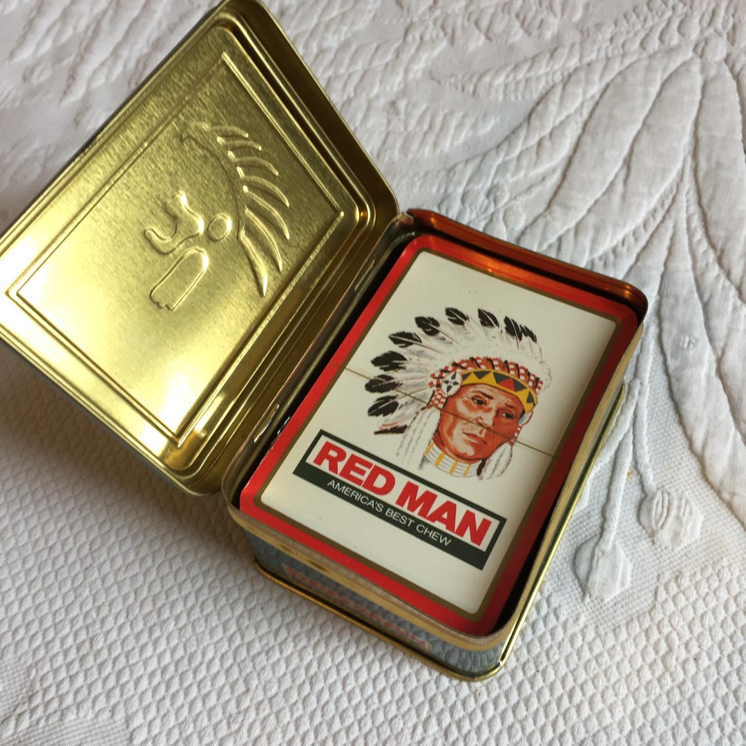 Vintage Red Man or Jack Daniel's Playing Cards. Red Man Tin W/ Two ...