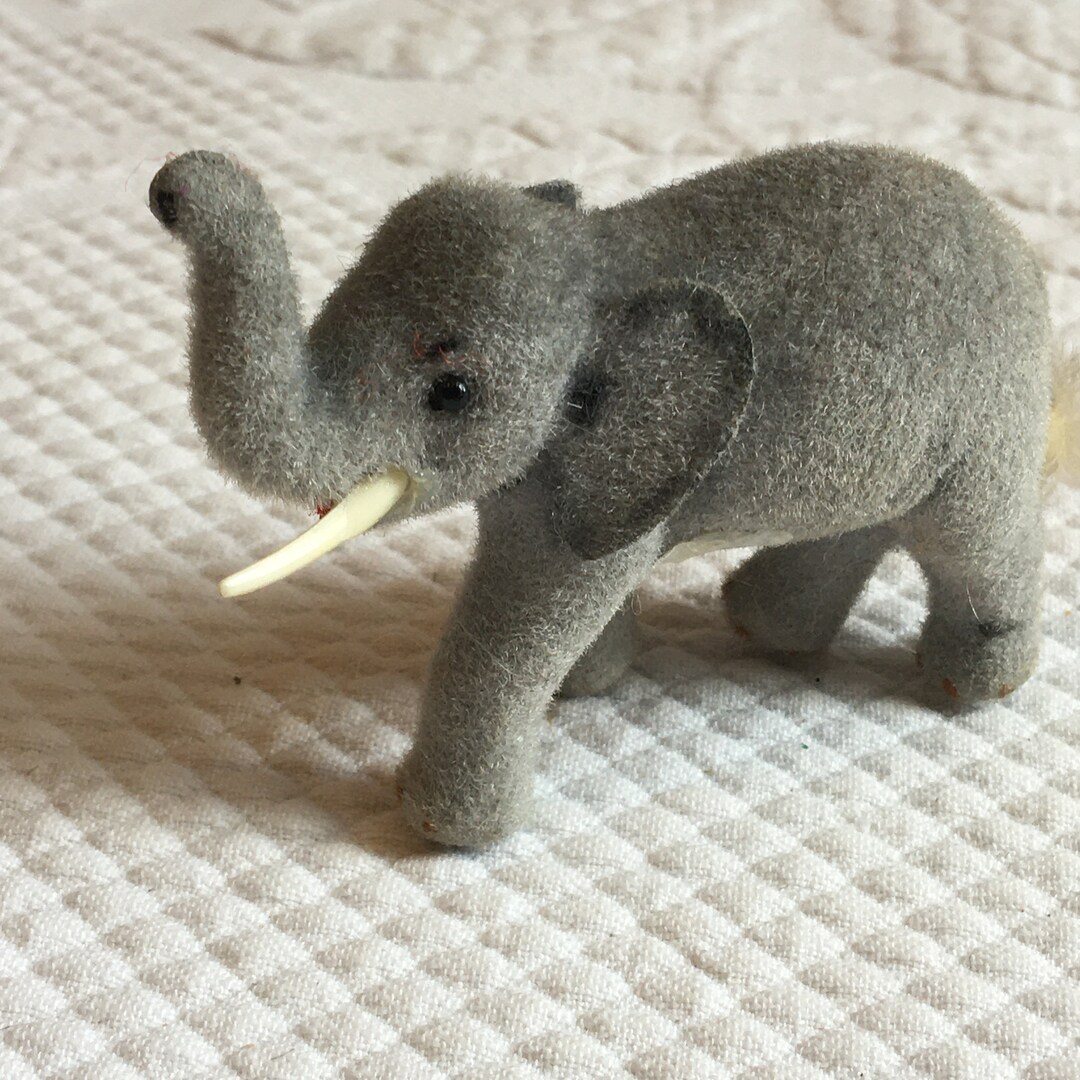 Vintage Mini Wagner Elephant From West Germany. Flocked - Etsy