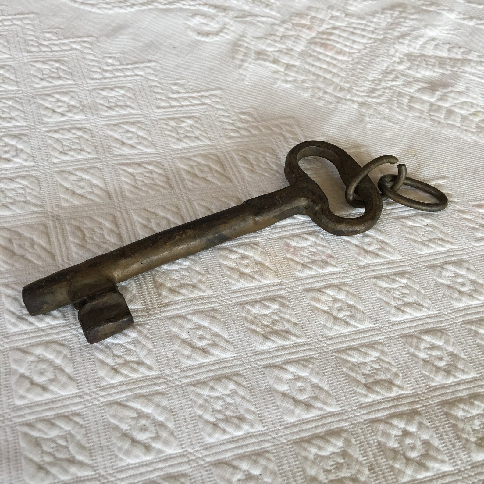 Vintage Cast Iron Key for Large Lock. Key Attached to Two | Etsy