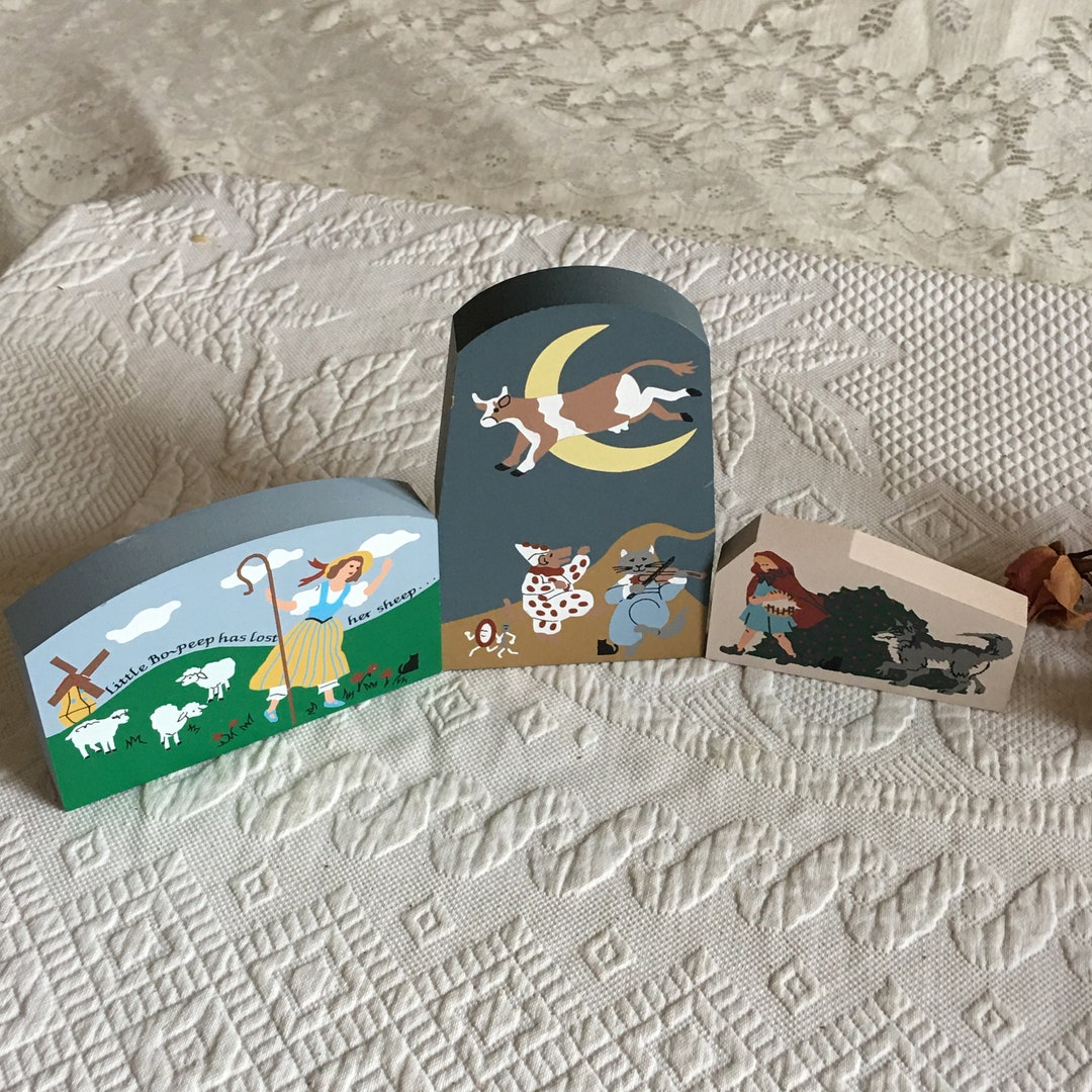 Vintage '97 the Cats Meow Nursery Rhyme Cut Outs. 3 Pc by Faline, Hey ...