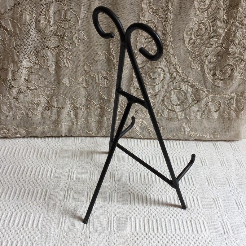 Vintage Black Picture Stand. Stationary Cast Iron Stand to Display a ...