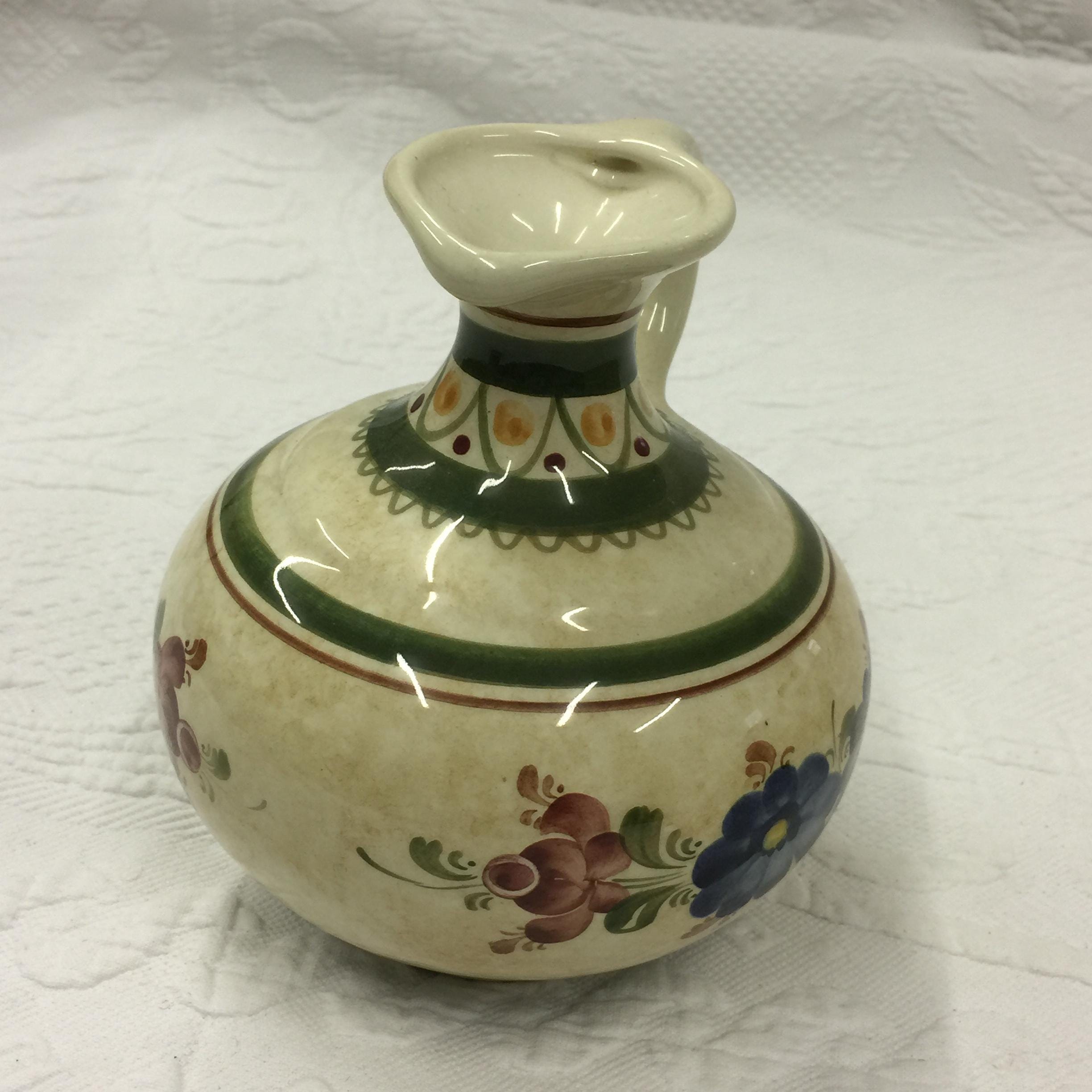 Vintage Wechsler Tirolkeramik Schwaz Austria Ceramic Pitcher. Floral ...