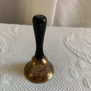 Vintage Small Brass Bell. Choose Small Bell W/ Wooden Handle, or All ...