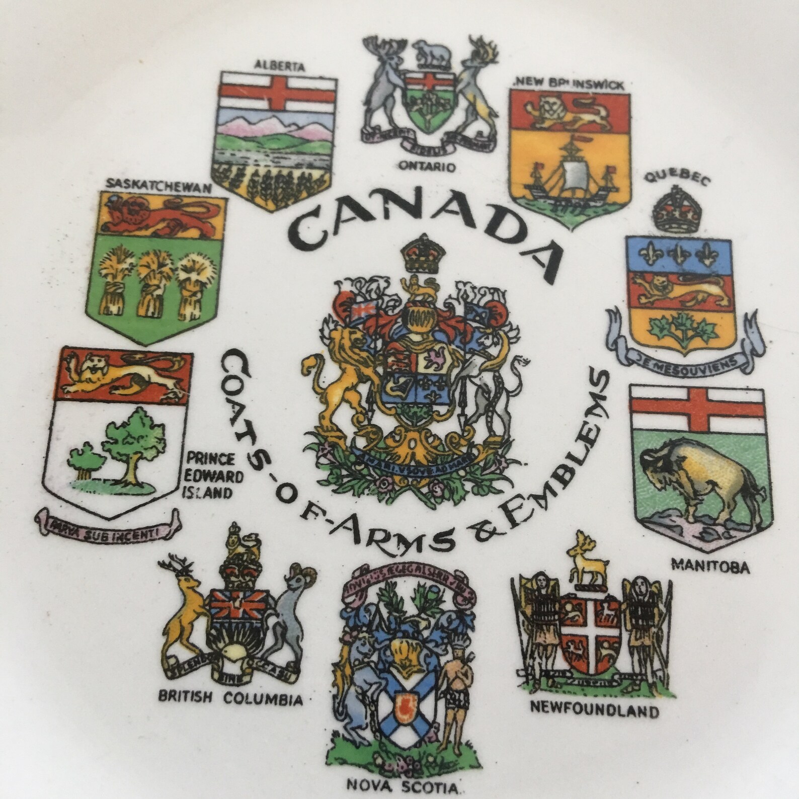 Vintage Small Canada Plate. Coats of Arms and Emblems. - Etsy India