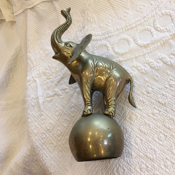 Sculpture Figurines Art & Collectibles Brass Etsy Vintage Elephant ...