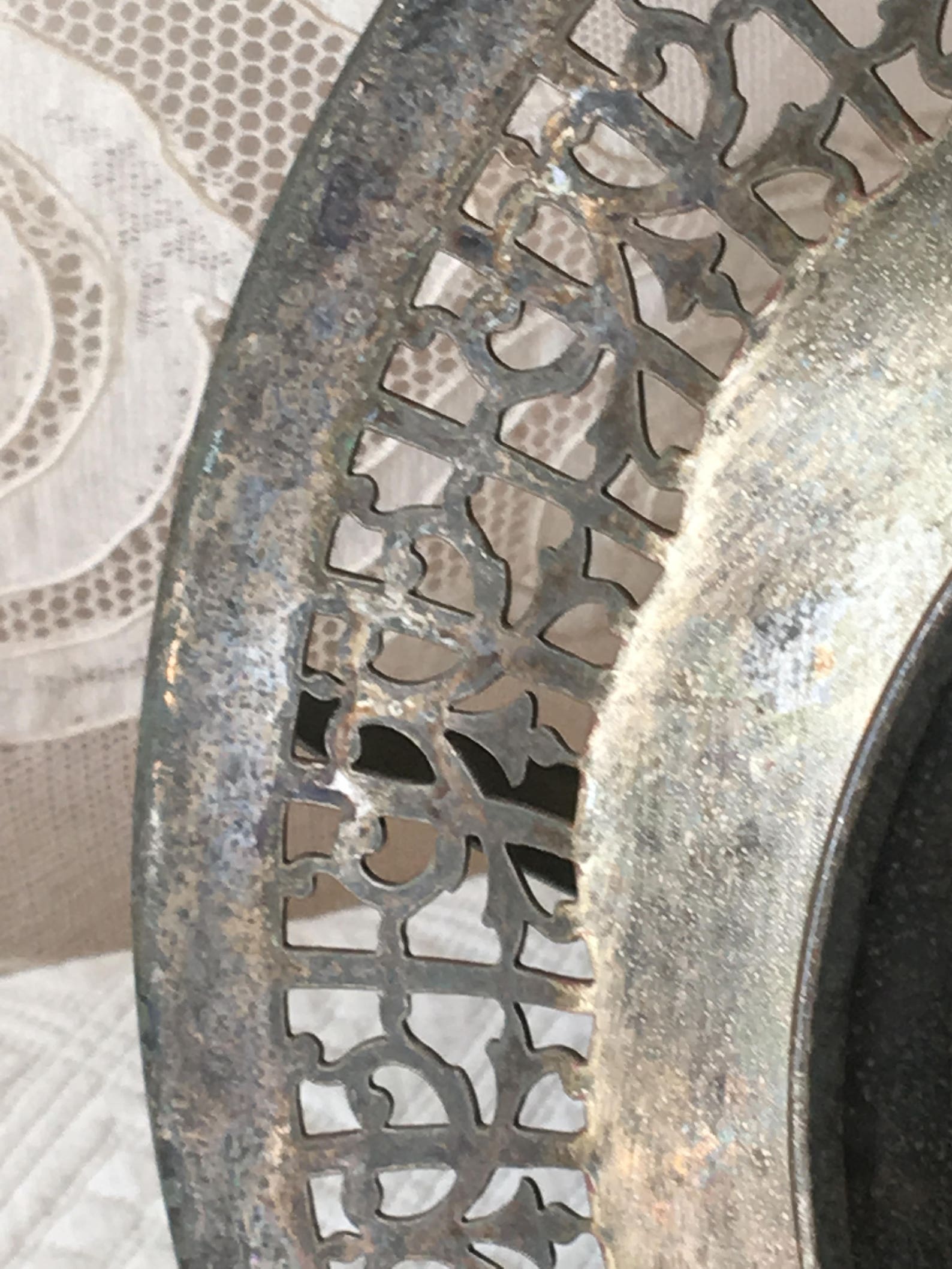 Victorian Calling Card Tray. Open Work Metal Shallow Pedestal - Etsy