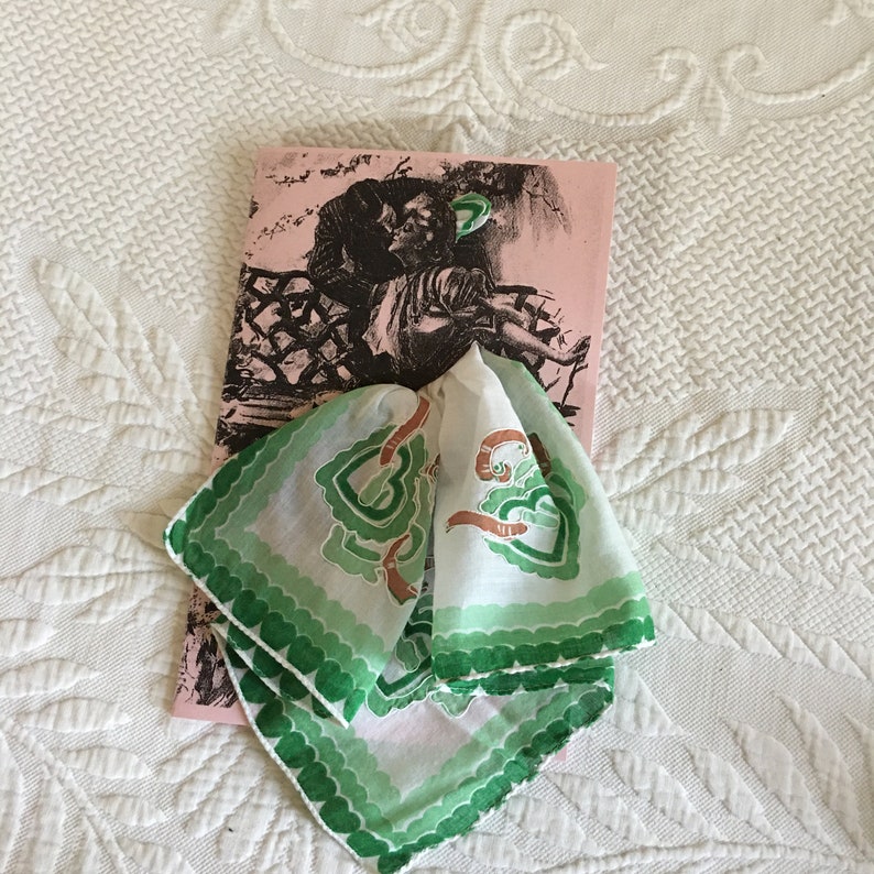 Vintage Handkerchief Greeting Card. Choose Your Card. Lady and ...