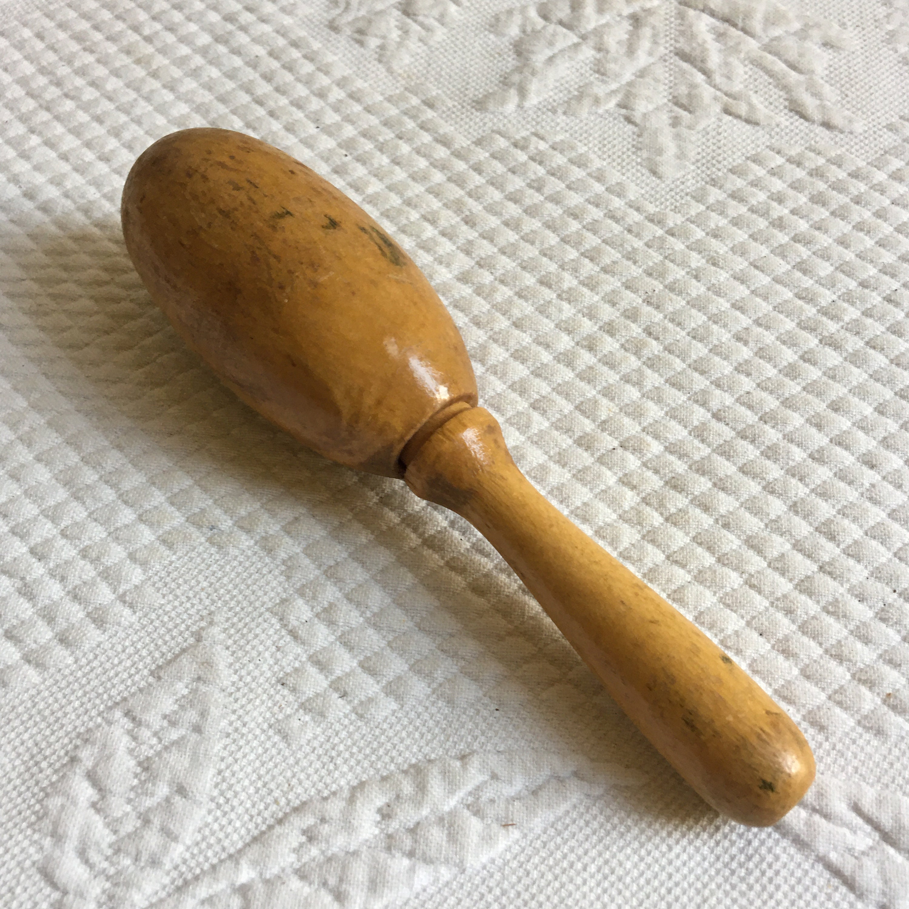 Vintage Darning Egg W/ Handle. Long Oval Egg Shape Darner. Great for ...