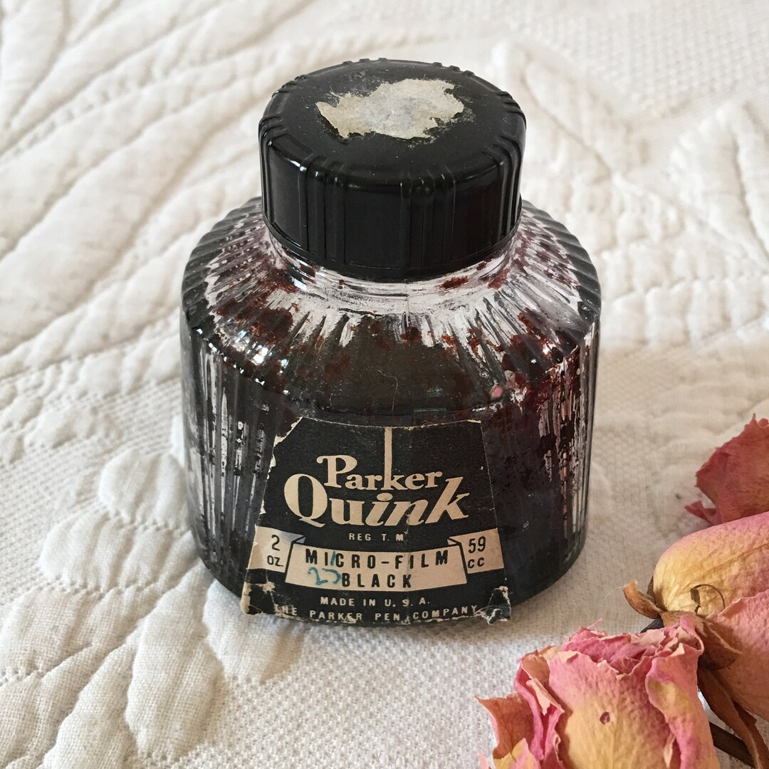 Vintage Parker Quink Micro-film Black Ink Bottle. Vintage Interesting ...