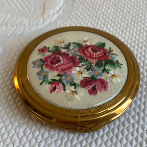 Vintage Petit Point Compact With Lovely Brass Frame. Petit Point ...
