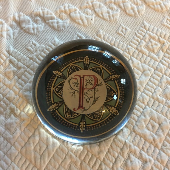 Paperweights Vintage Initial P Paperweight Collectibles etna.com.pe