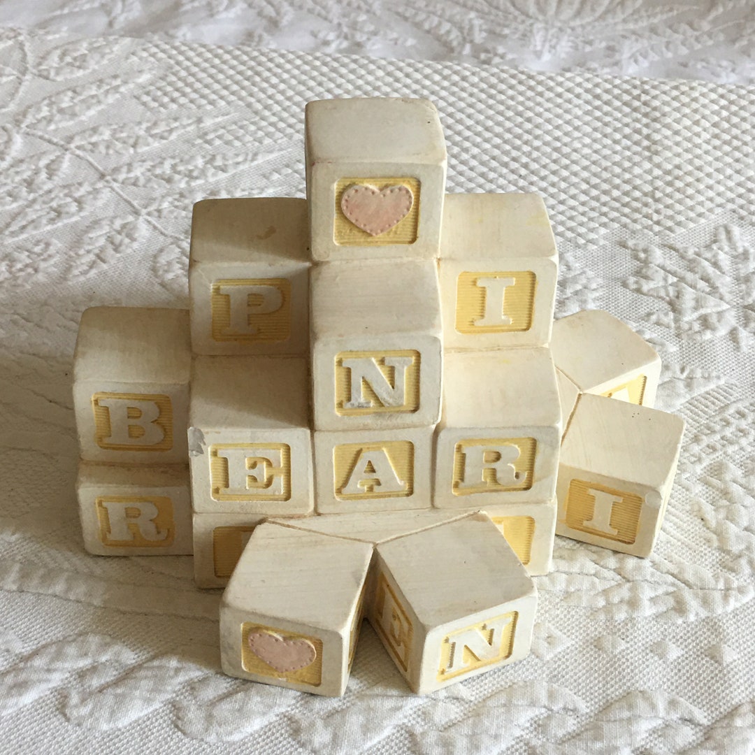 Vintage Baby Block Pile Display Stand. Composite Stationary Pile to Use ...
