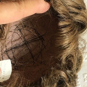 Vintage Dynel Fiber Doll Wig. Made in USA. 4" to 4 1/2" Doll Head ...