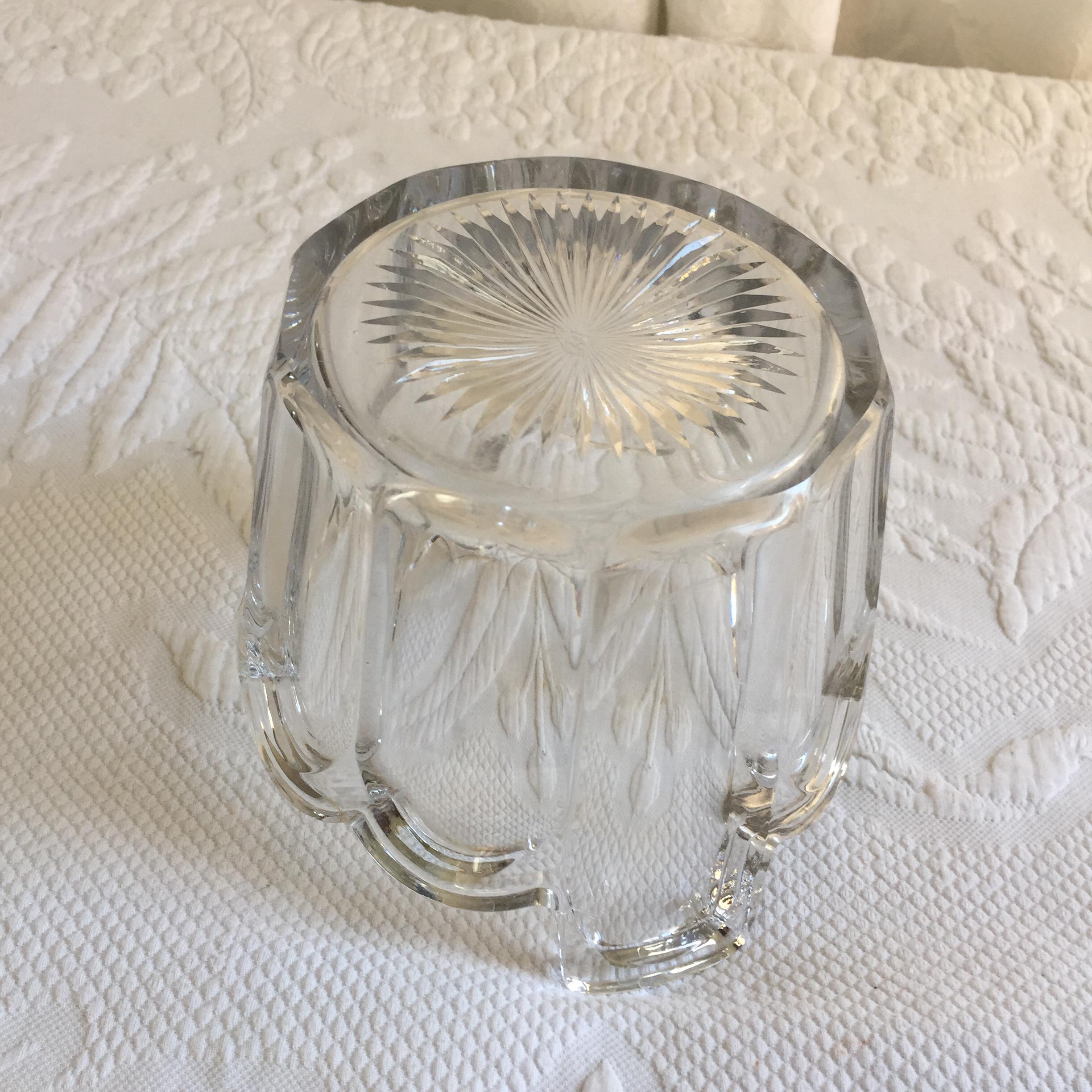 Vintage Heisey Scalloped Bowl With Stand up Handles, Ridged Edges and ...