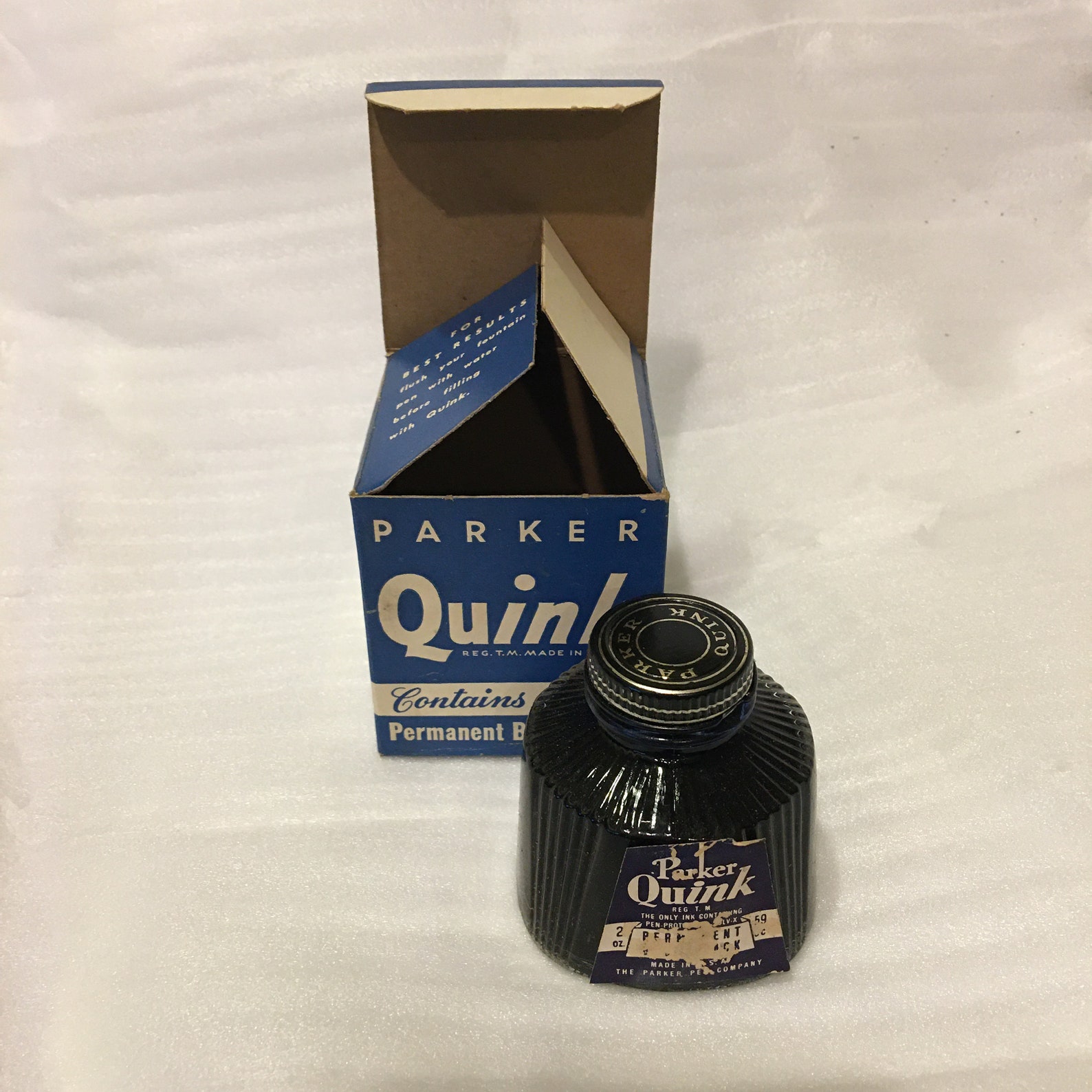 Vintage Blue/black Permanent Parker Quink Ink for Fountain Pen - Etsy