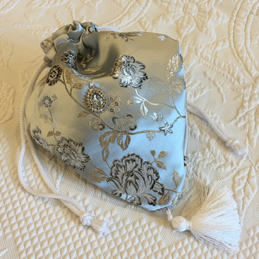 Handmade Silk Reticule Brocade Purse. Asian Influence Reticule With ...