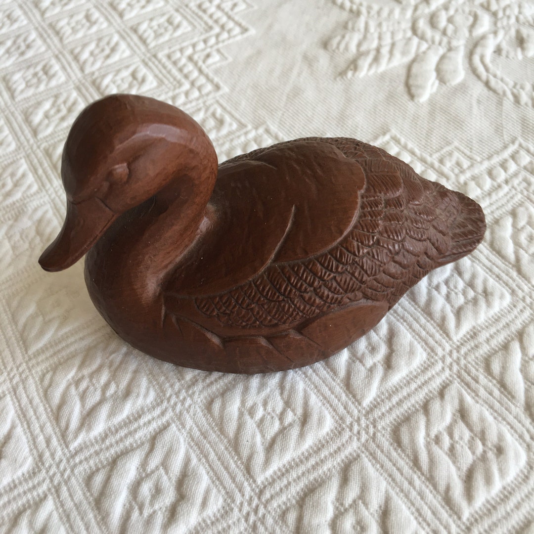 Vintage Red Mill Mfg. Handcrafted Composite Duck Figurine. Great Duck ...