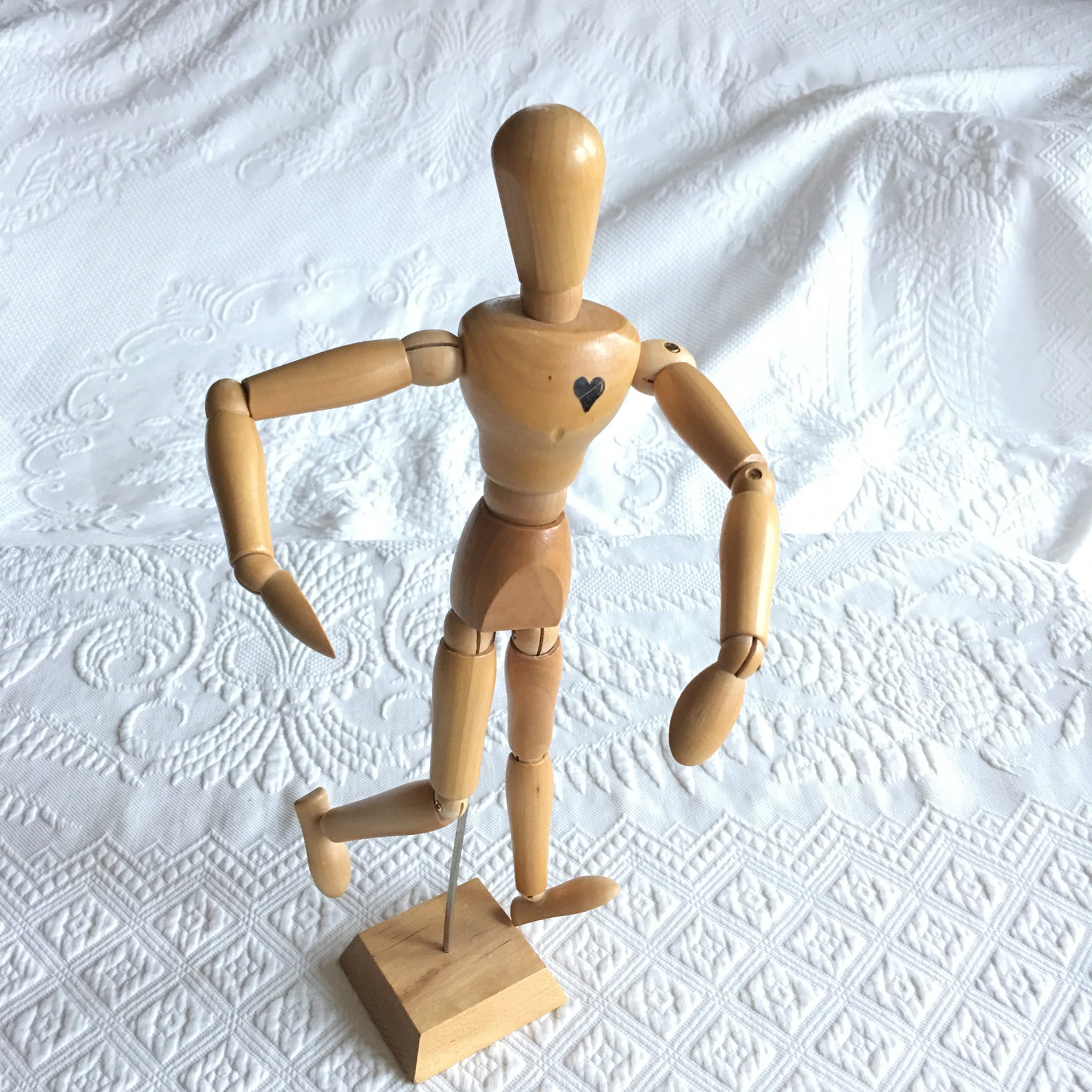 Vintage Wooden Mannequin. Wood Posable Figurine for Art or | Etsy