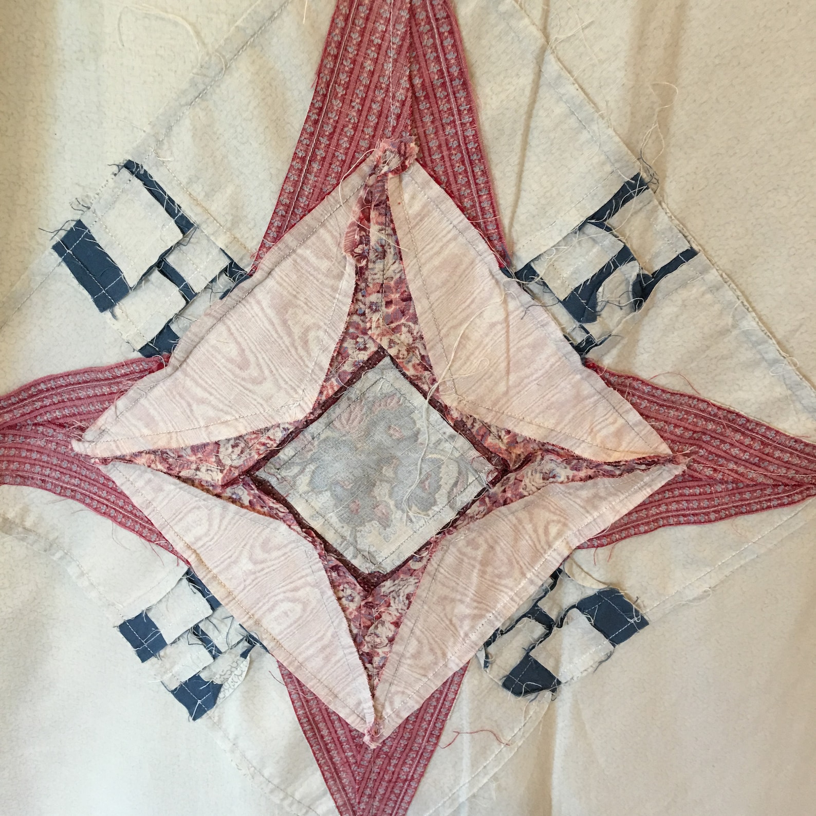 Handmade 9 Beautiful Blue and Pink Quilt Blocks Designed by - Etsy