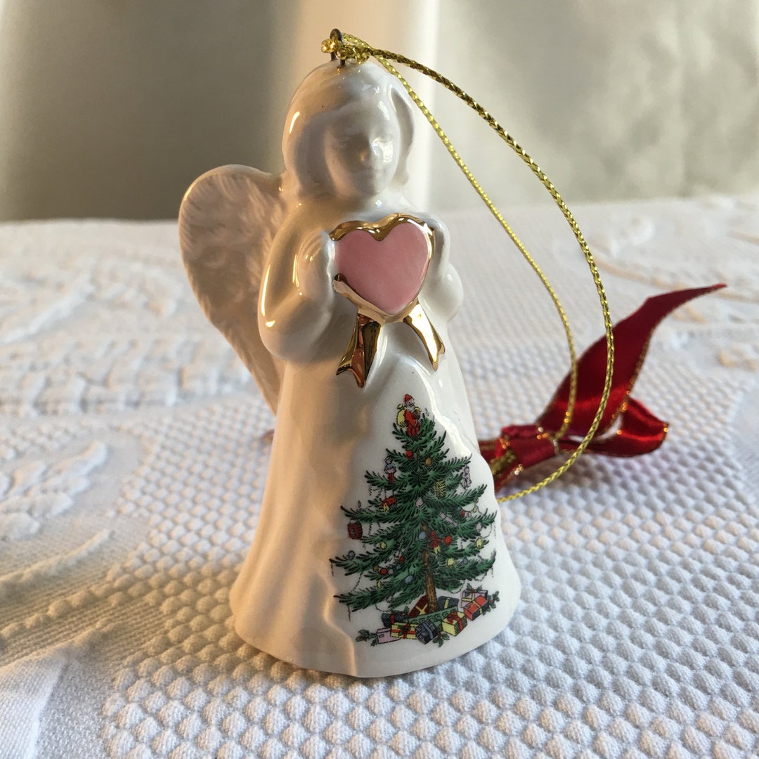 Vintage Spode Ceramic Angel W/ Christmas Tree Design. Ceramic Spode ...