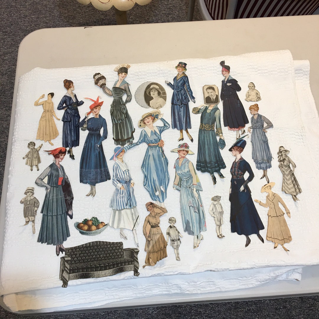 Antique Fashion Cut-outs 1800 to 1930s Cut-outs From Extensive ...