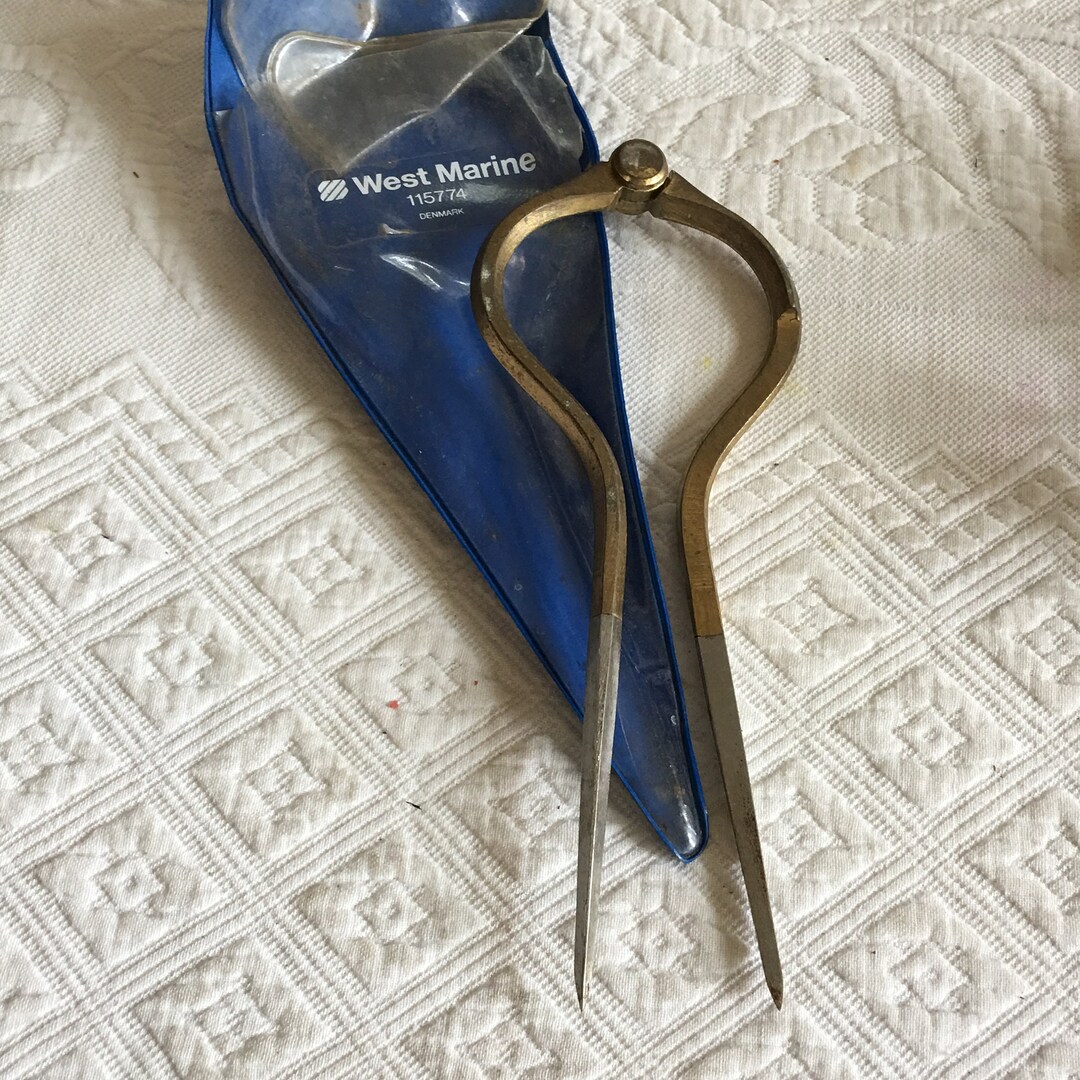 Vintage Parallel Navigation Ruler. Brass and Stainless Steel Nautical ...