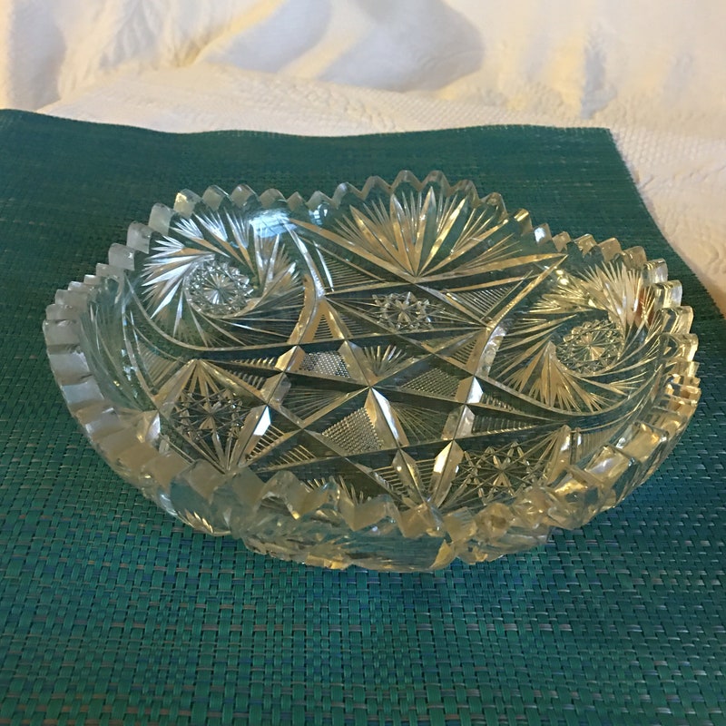 Crystal Bowl Cut Glass - Etsy