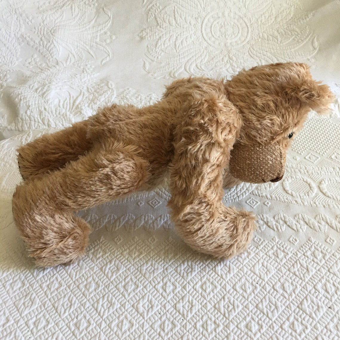 Tan Mohair Matthew Teddy Bear Master of the Video Games. Made by Barb ...