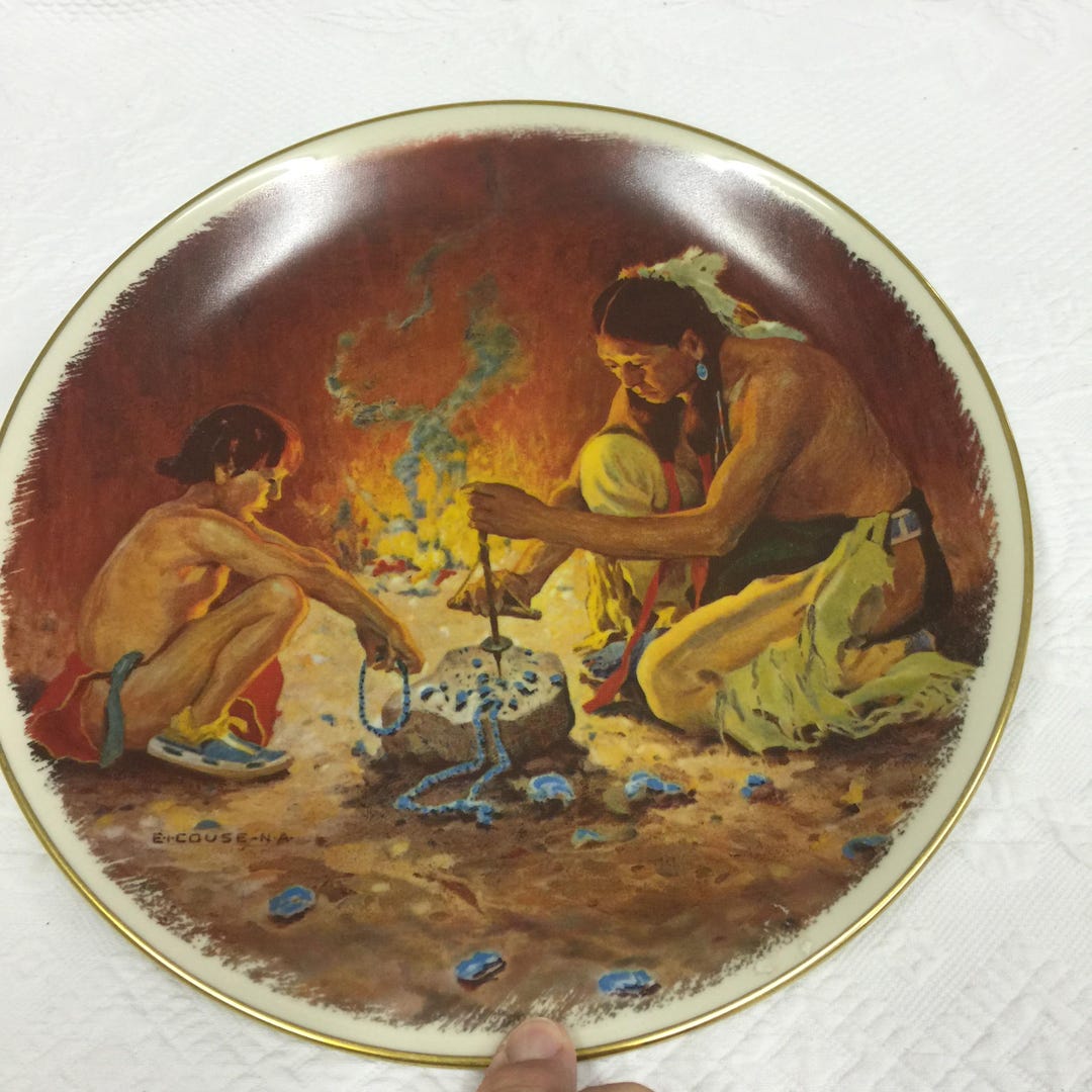 Vintage Gorham 1978 Indian Craft Series Second Edition. Turquoise Bead ...