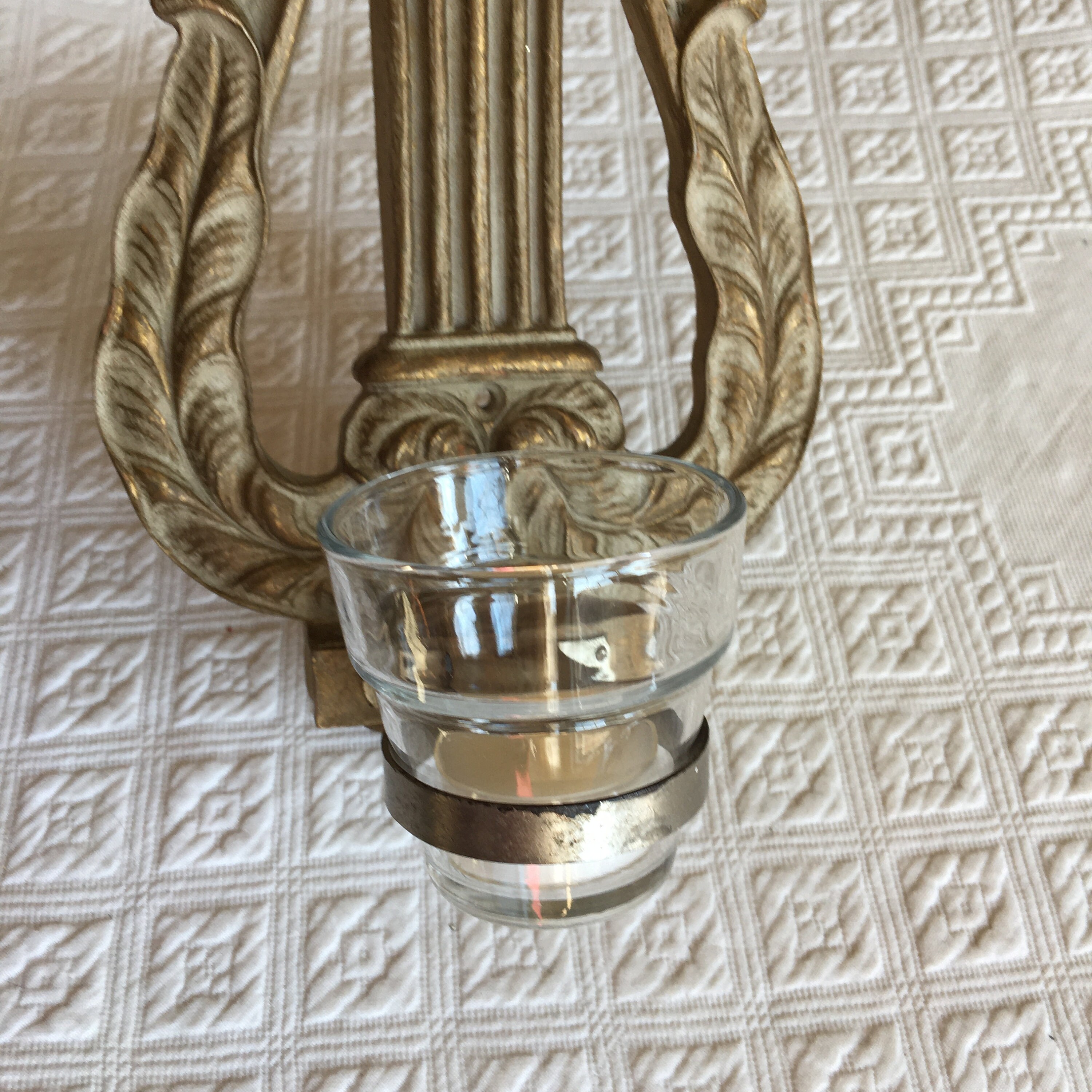 Vintage Lyre Wall Candle Holder. Composite Elegant Fancy Lyre - Etsy UK