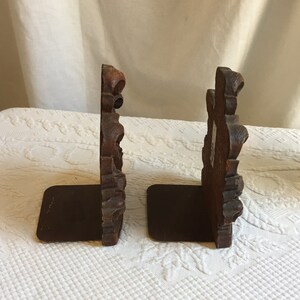 Vintage Syroco Bookends. Syroco Wood Feather and Tulip Design Bookends ...