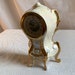 Vintage Narco Clock. Iridescent Ceramic Clock With Gold Gilt Painted ...
