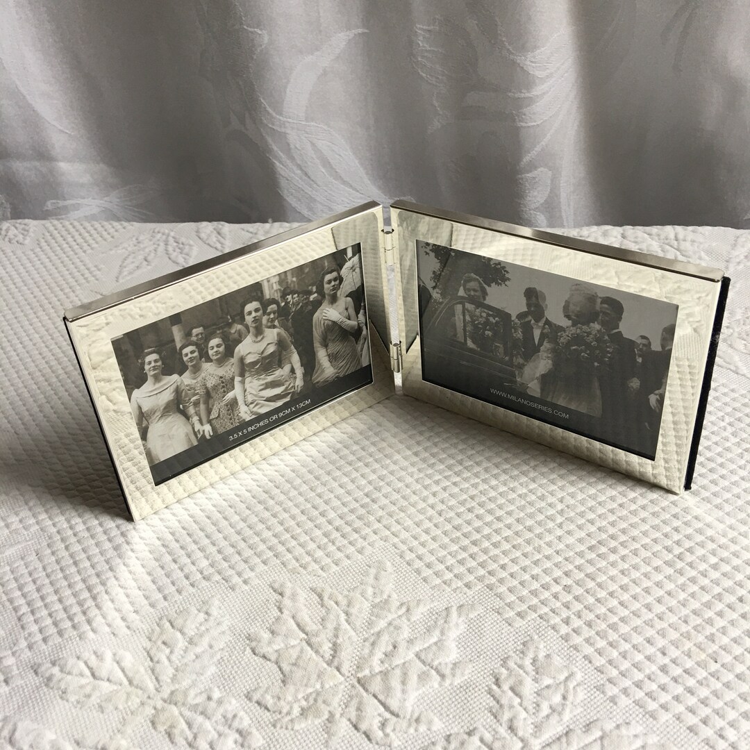Vintage Silver Plate Frame. Double Folding Silver Frame. Milano Series ...