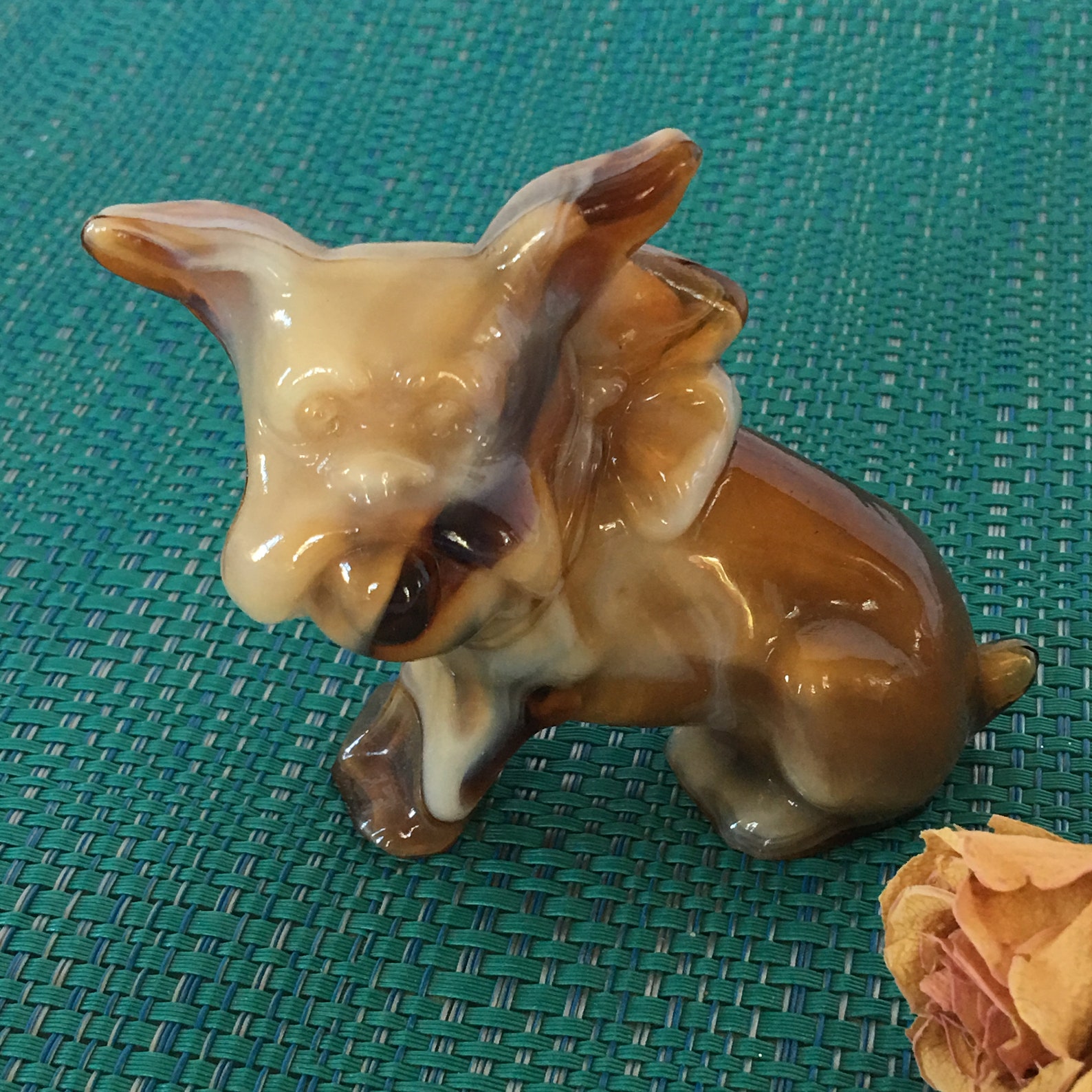 Vintage Imperial Amber Caramel Slag Boxer Dog. Very - Etsy