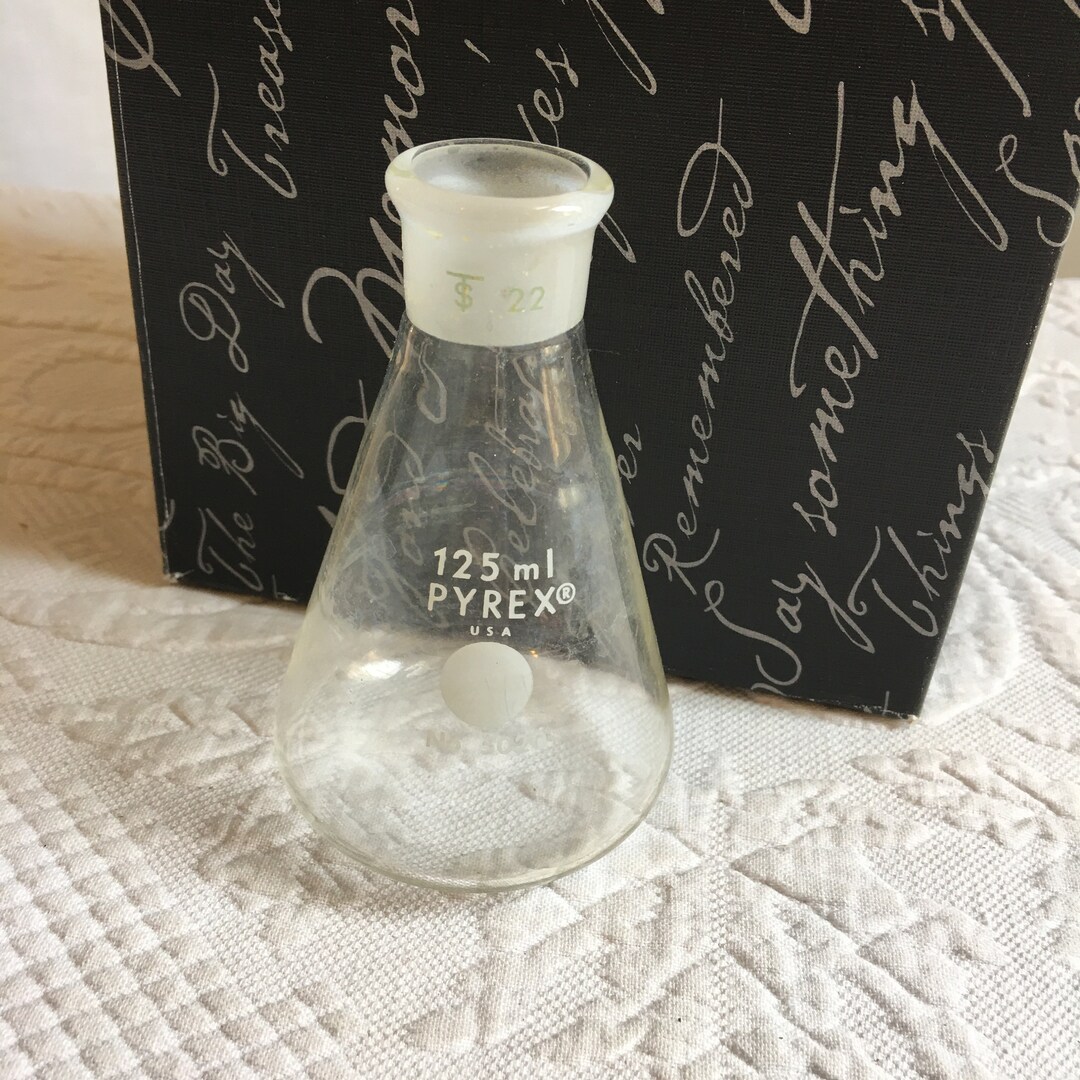 Vintage Pyrex Erienmeyer Flask No. 5020, 125 Ml Glass Beaker Flask ...