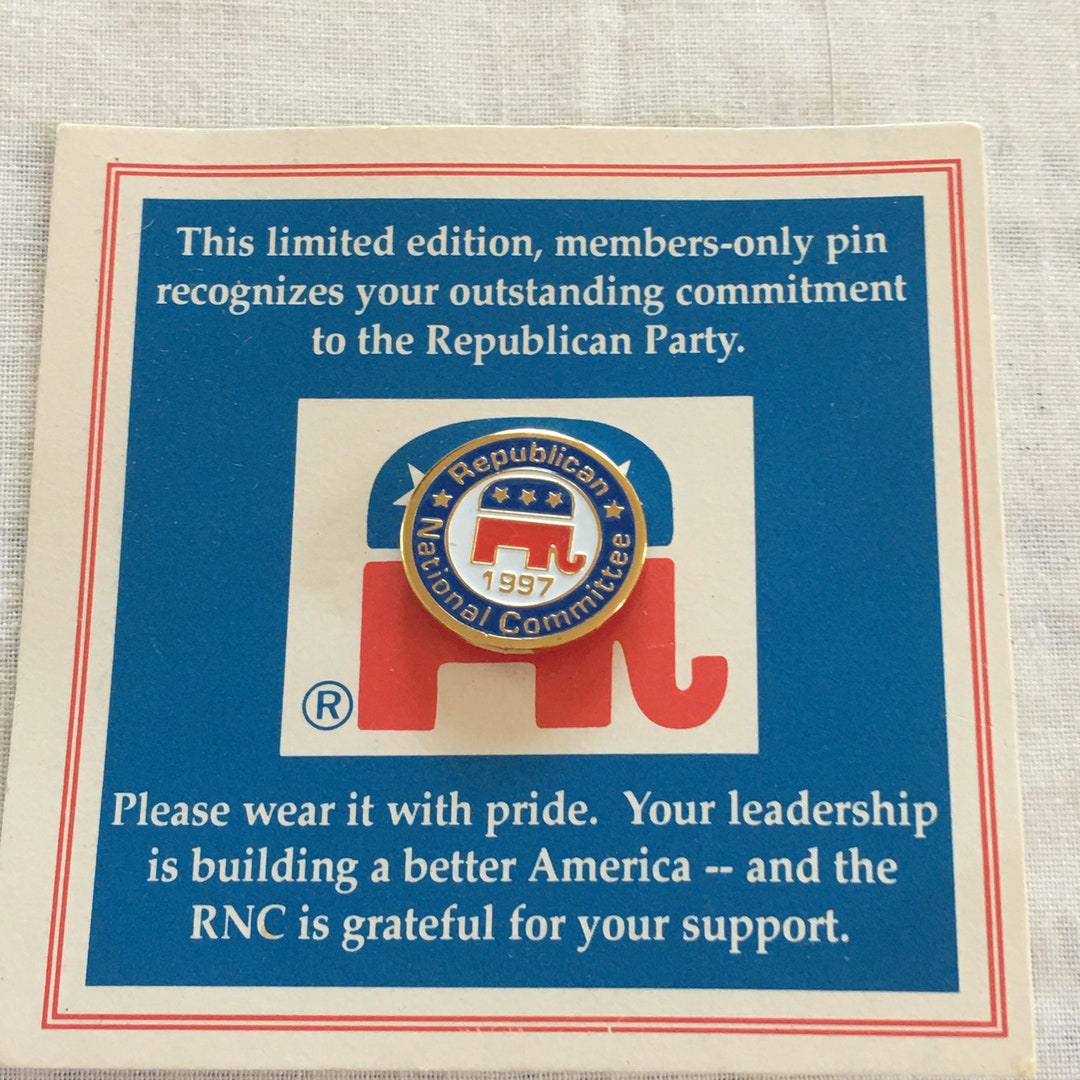 Vintage 1995 and 1997 Republican National Committee Pins. Both Pins for ...
