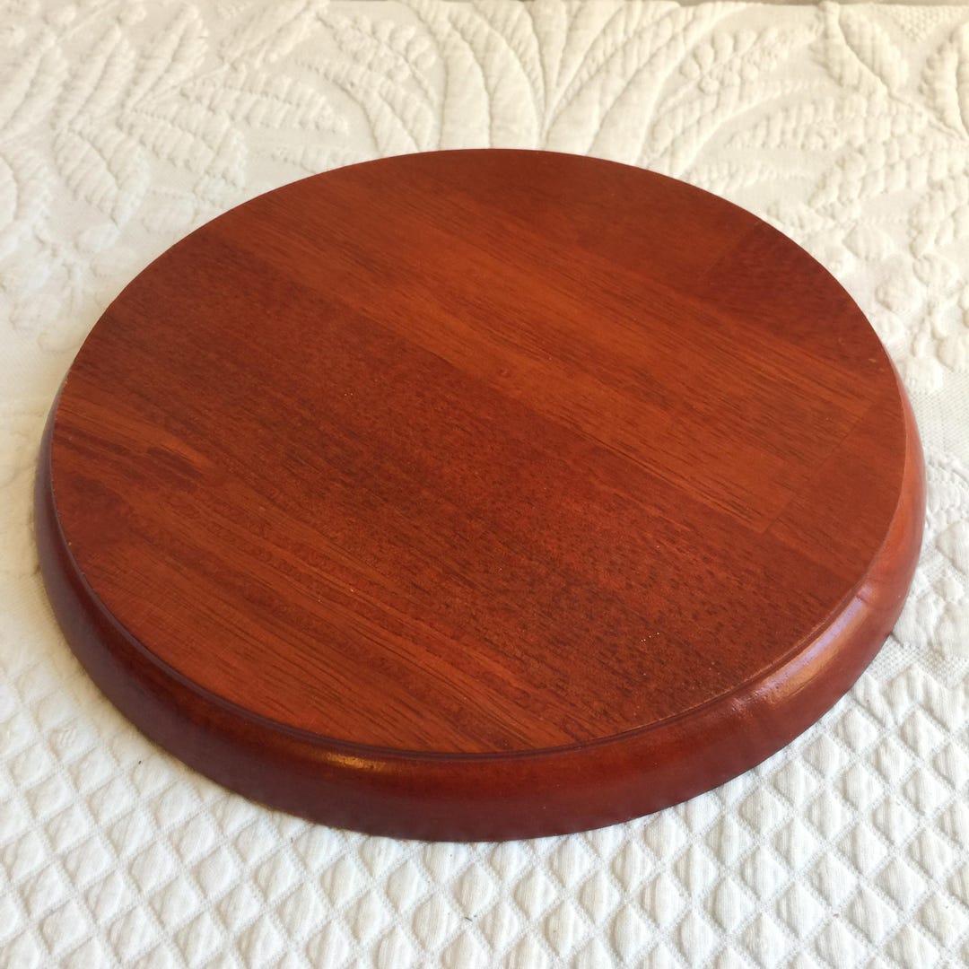 Vintage Large Wood Base Stand. Cherry Wood Type Finish. Great for a ...