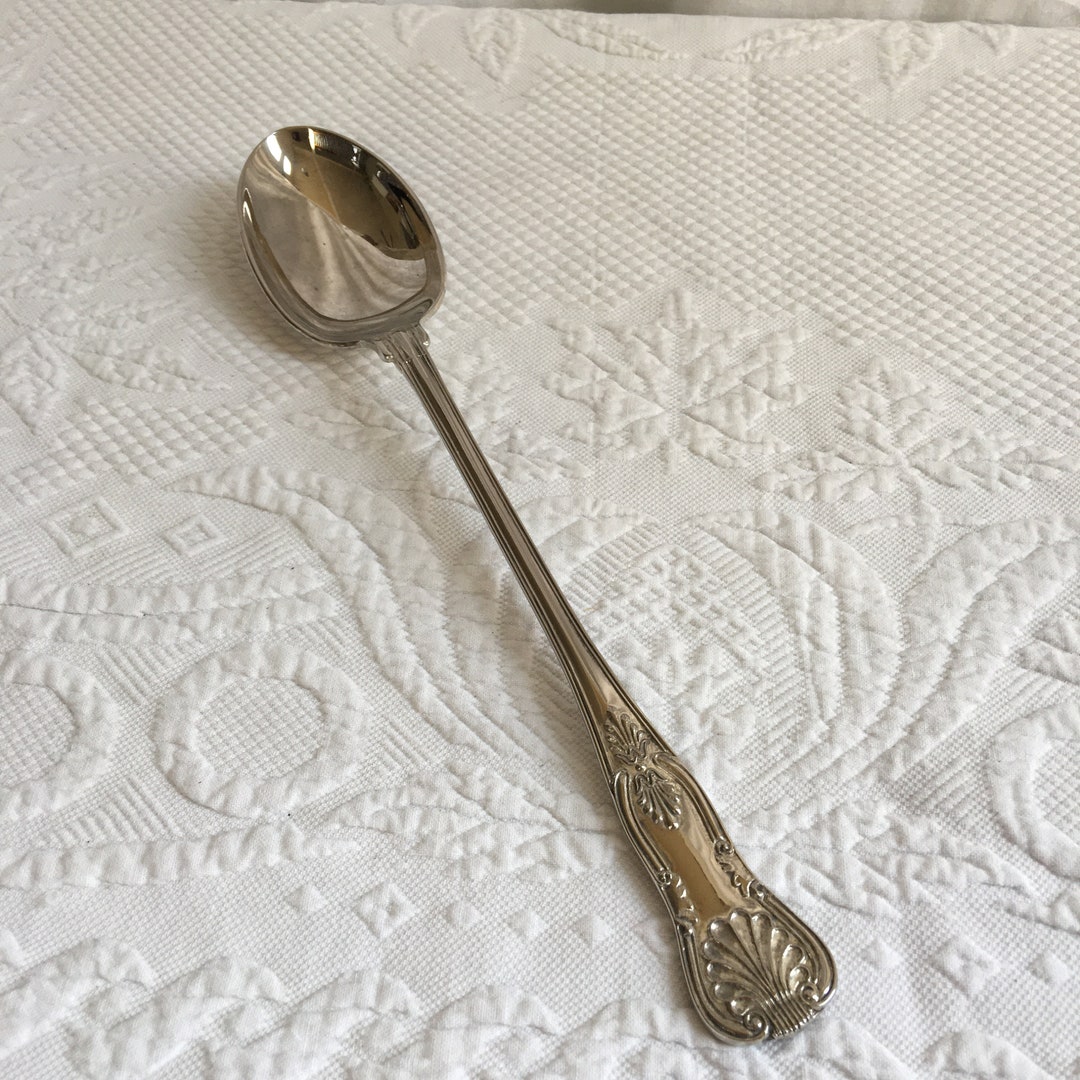 Vintage Silver Plate Large Serving Spoon With Silver Plate Table ...